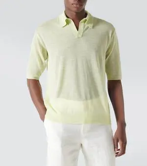 Auralee Wool And Silk Polo Sweater