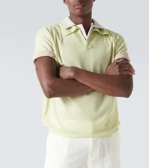 Auralee Wool And Silk Polo Sweater