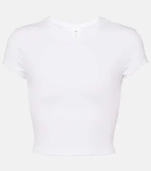 Alo Yoga Alosoft Cropped T-shirt - White