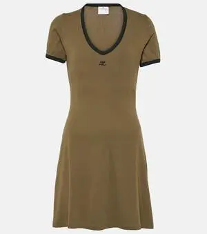 COURREGES Courrèges Cotton Jersey Minidress - Brown