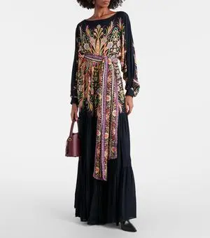 Etro Printed Tiered Gown