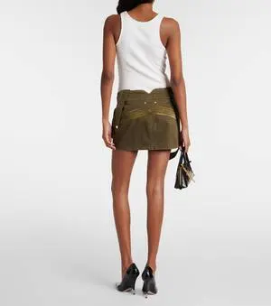 Blumarine Cotton Twill Mini Skirt