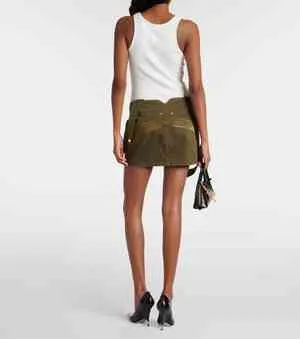 Blumarine Cotton Twill Mini Skirt