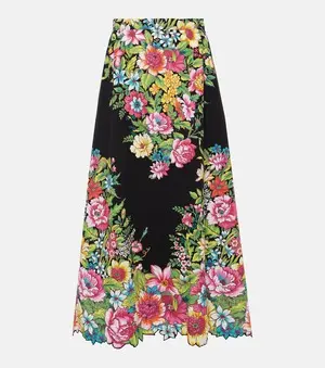 Black Floral Maxi Skirts