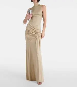 Christopher Esber Fusion Ruched Maxi Dress