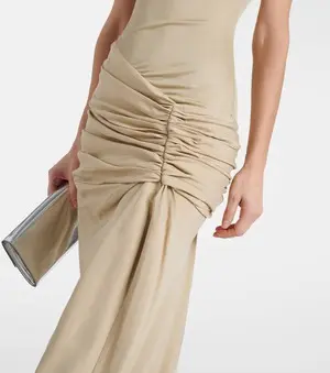 Christopher Esber Fusion Ruched Maxi Dress