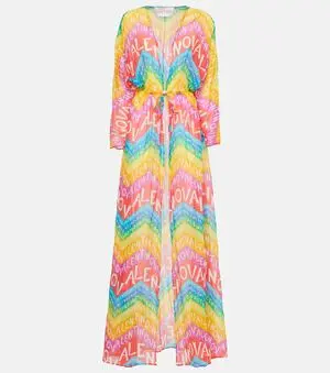 Valentino Garavani Logo Cotton-blend Beach Cover-up - Multicoloured