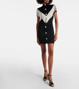 Balmain Embellished Fringed Minidress