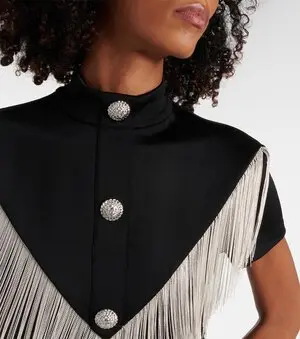 Balmain Embellished Fringed Minidress