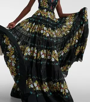 Etro Floral Tiered Gown