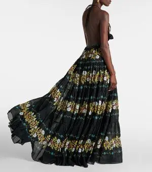 Etro Floral Tiered Gown