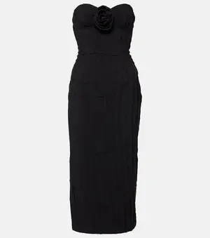 Blumarine Floral-appliqué Midi Dress