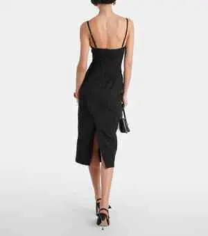 Blumarine Floral-appliqué Midi Dress
