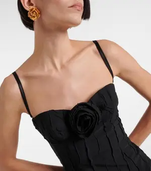 Blumarine Floral-appliqué Midi Dress