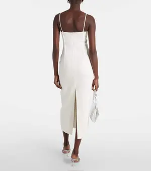 David Koma Embellished Cady Midi Dress
