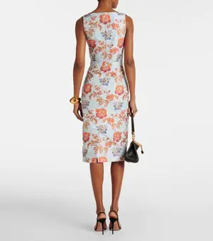 Etro Floral Jacquard Midi Dress