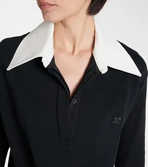 COURREGES Courrèges Twist Cotton-blend Piqué Polo Dress