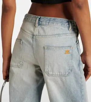 COURREGES Courrèges Sailor Mid-rise Wide-leg Jeans