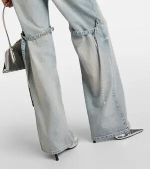 COURREGES Courrèges Sailor Mid-rise Wide-leg Jeans