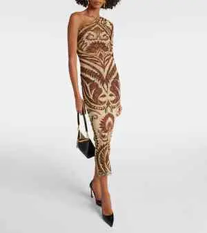 Etro One-shoulder Printed Midi Dress