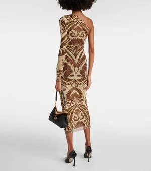 Etro One-shoulder Printed Midi Dress