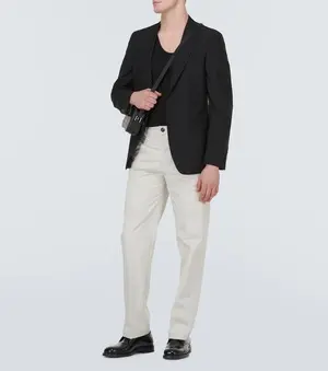 Ami Straight Cotton Satin Chinos