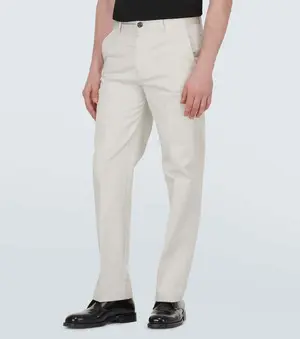Ami Straight Cotton Satin Chinos