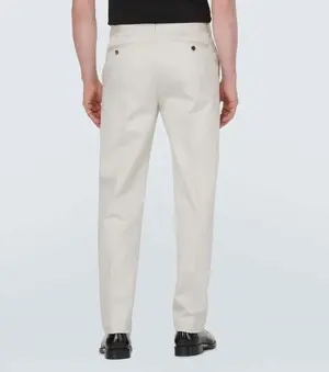 Ami Straight Cotton Satin Chinos