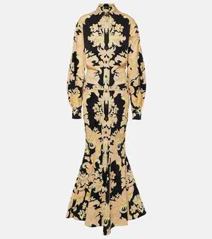 Etro Printed Cotton-blend Maxi Shirt Dress - Multicoloured