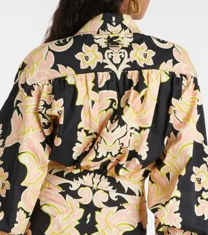 Etro Printed Cotton-blend Maxi Shirt Dress - Multicoloured