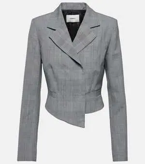 Coperni Prince Of Wales Virgin Wool Blazer - Grey