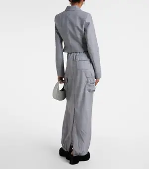Coperni Prince Of Wales Virgin Wool Blazer - Grey
