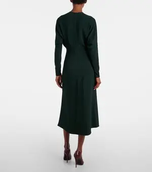 Victoria Beckham Dolman Cady Midi Dress - Green