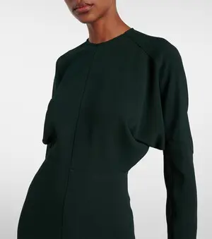 Victoria Beckham Dolman Cady Midi Dress - Green