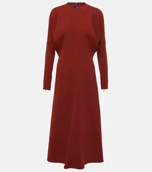 Victoria Beckham Dolman Cady Midi Dress - Red
