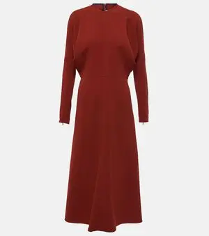 Victoria Beckham Dolman Cady Midi Dress - Red