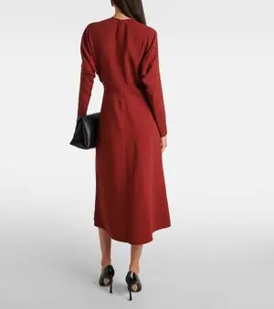 Victoria Beckham Dolman Cady Midi Dress - Red