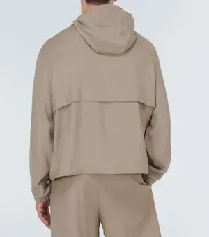 AMI Paris Hooded Twill Jacket