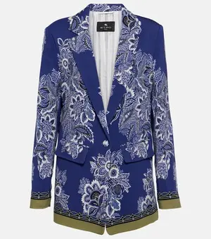 Etro Printed Blazer - Blue