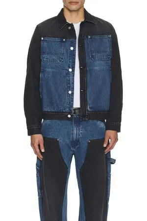 Aries Colourblocked Denim Work Jacket