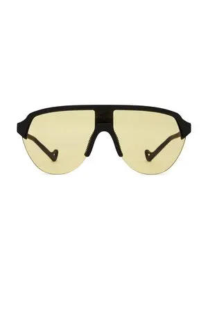 DISTRICT VISION Nagata Speed Blade Sunglasses - Black & D+ Sports Yellow