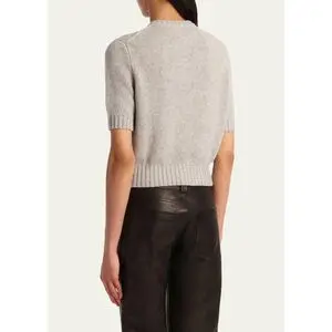 Khaite Nora Cashmere Knit Cardigan - Biscotti