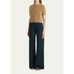 Khaite Nora Cashmere Knit Cardigan - Biscotti