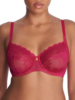 Natori Statet Lace Side Support Bra Raspberry Cafe