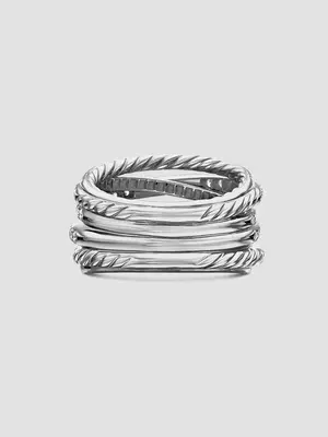 David Yurman Pavé Crossover Ring In 18k - Diamond