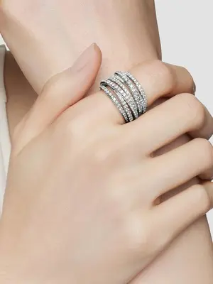 David Yurman Pavé Crossover Ring In 18k - Diamond