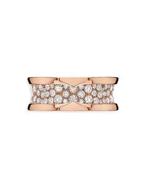 BVLGARI B. Zero1 18k Rose Gold & 1.51 Tcw Diamond Ring