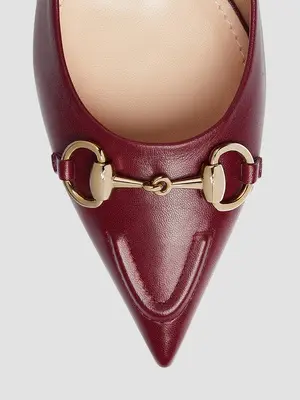 Gucci Erin Leather Ballet Flats - Red