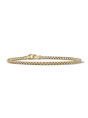 David Yurman Box Chain Bracelet In 18k Yellow 2.7mm - Gold