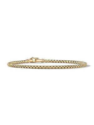 David Yurman Box Chain Bracelet In 18k Yellow 2.7mm